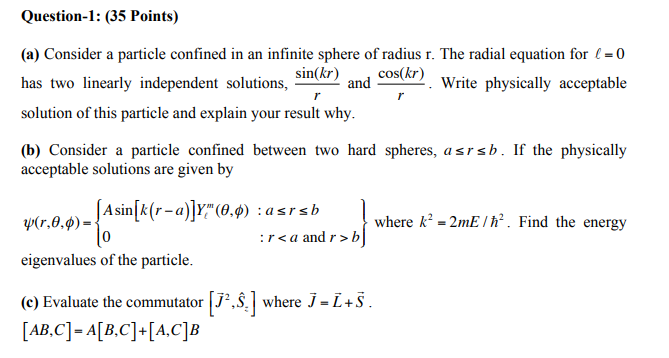 Solved (a) Consider a particle confined in an infinite | Chegg.com