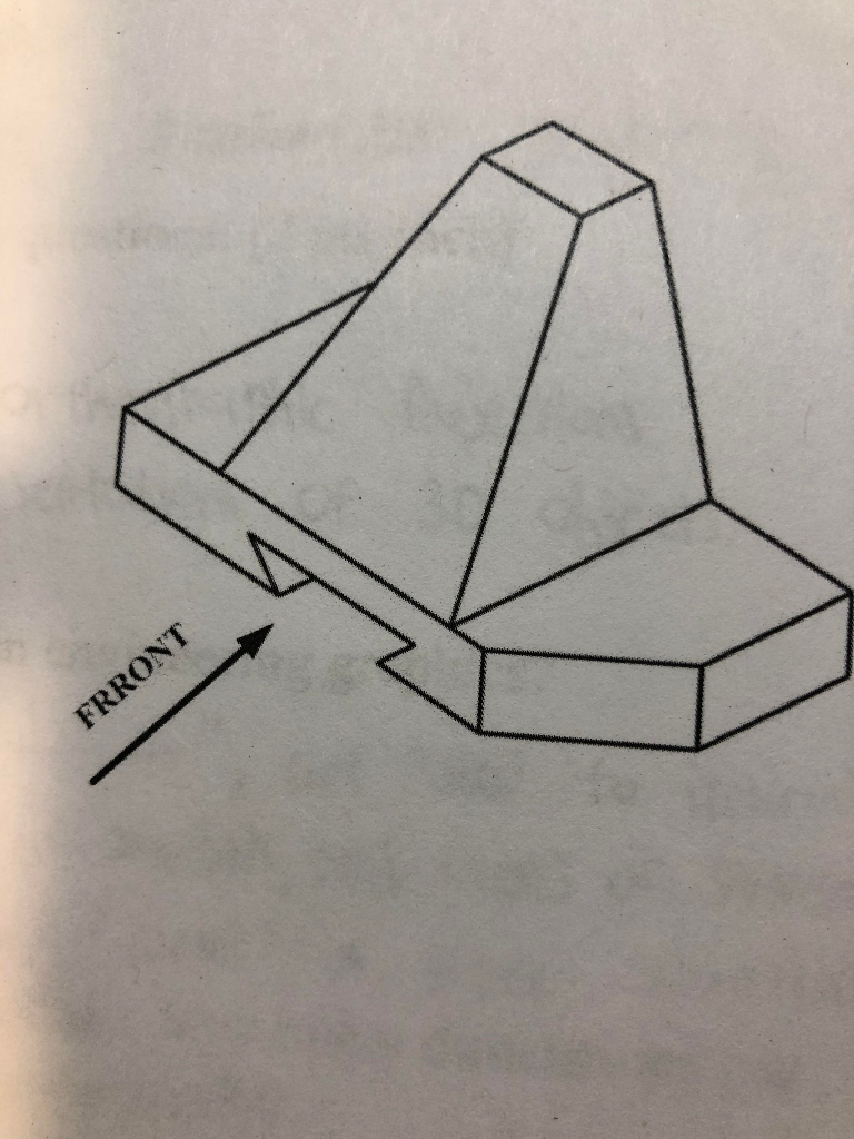 Solved Sketch the front, top and right-side views of the | Chegg.com