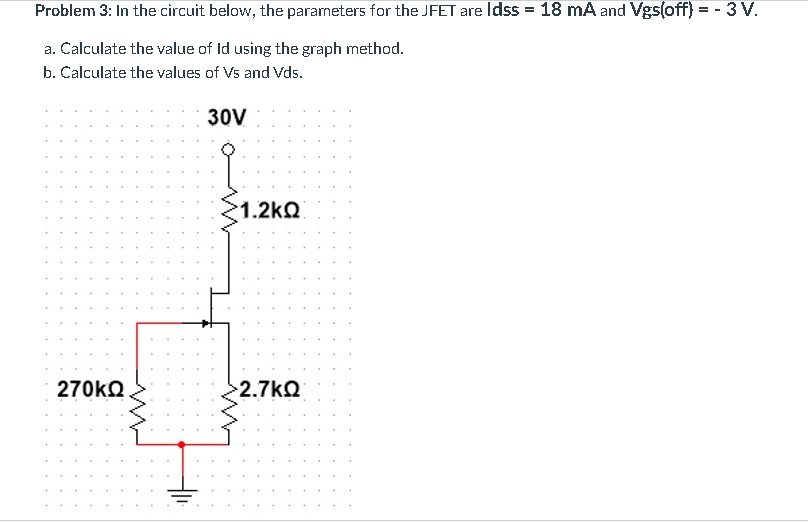 Solved Problem 3: In the circuit below, the parameters for | Chegg.com