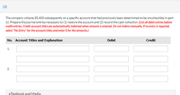 Solved Calculate the total estimated bad debts based on the | Chegg.com
