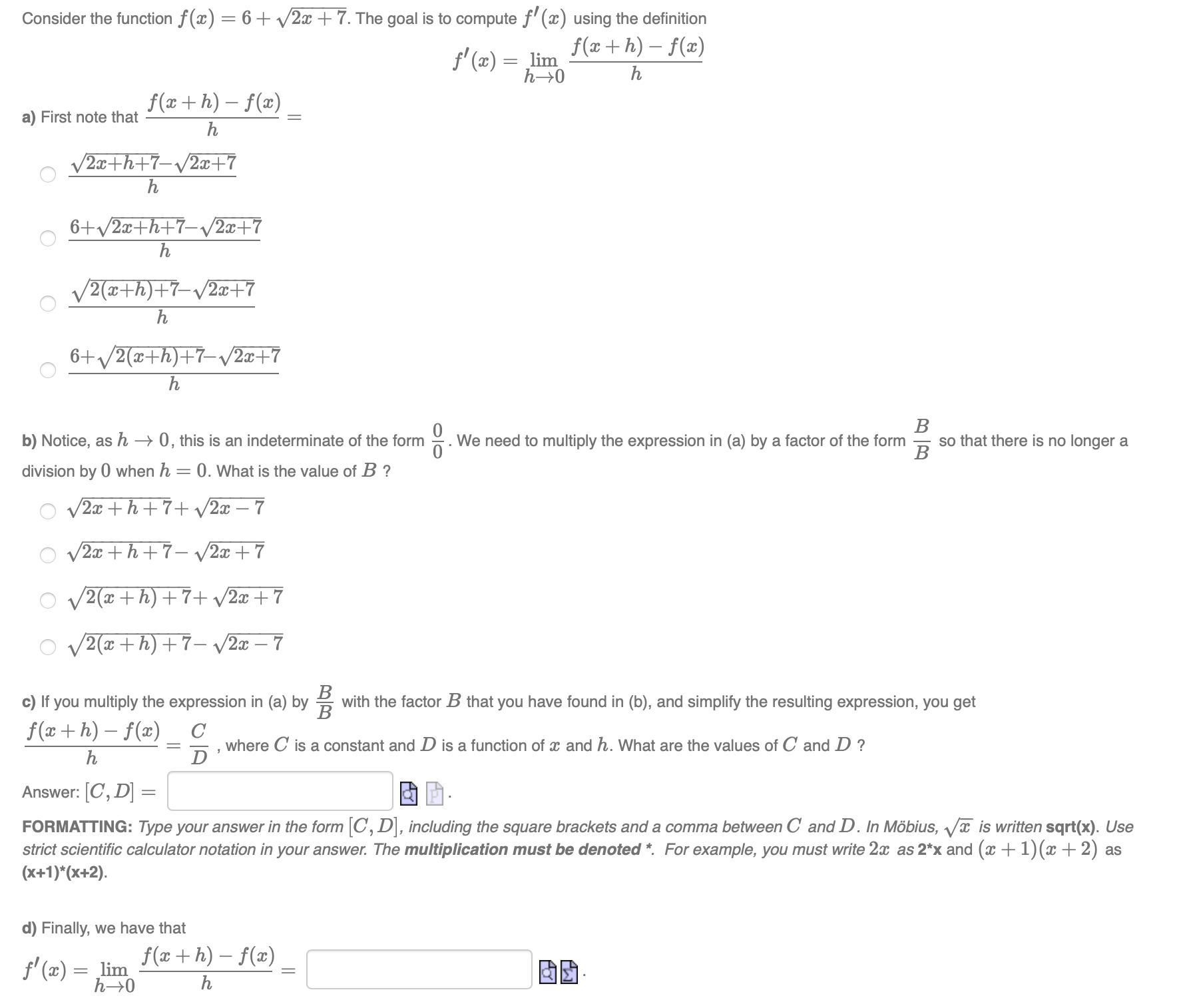 Solved Consider the function f(x)=6+2x+7. The goal is to | Chegg.com