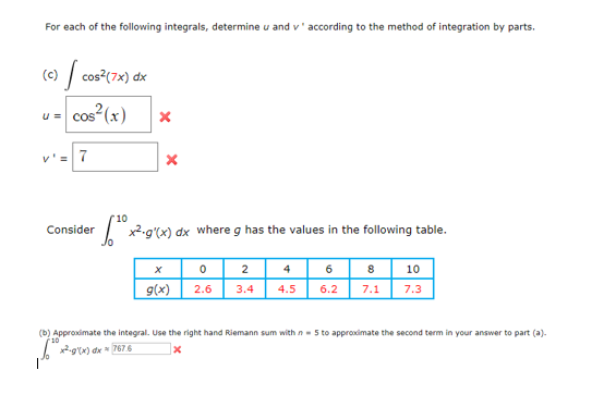 Solved For each of the following integrals, determine u and | Chegg.com