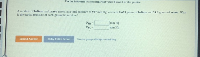 Solved Partial pressure and mole fraction | Chegg.com
