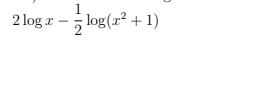Solved 2logx−21log(x2+1) | Chegg.com