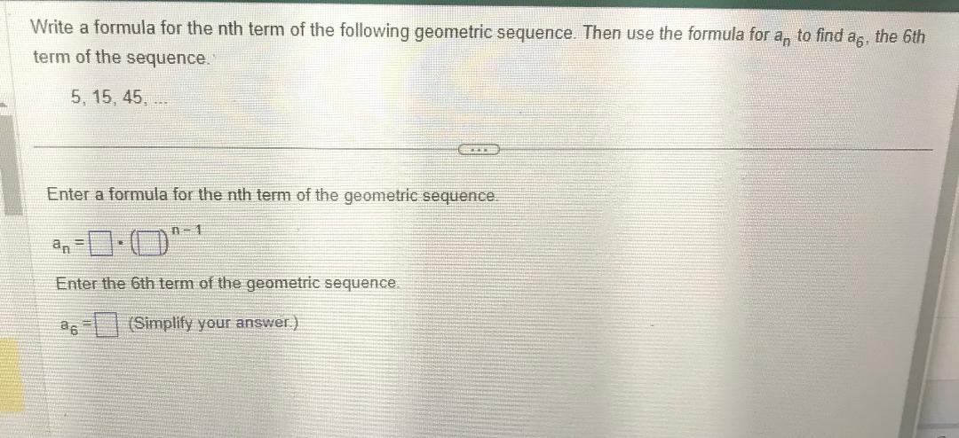 Solved Write a formula for the nth term of the following | Chegg.com