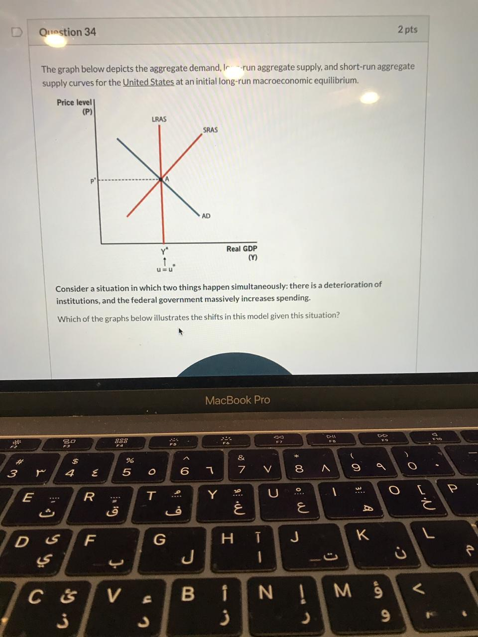 The graph below depicts the aggregate demand, | Chegg.com