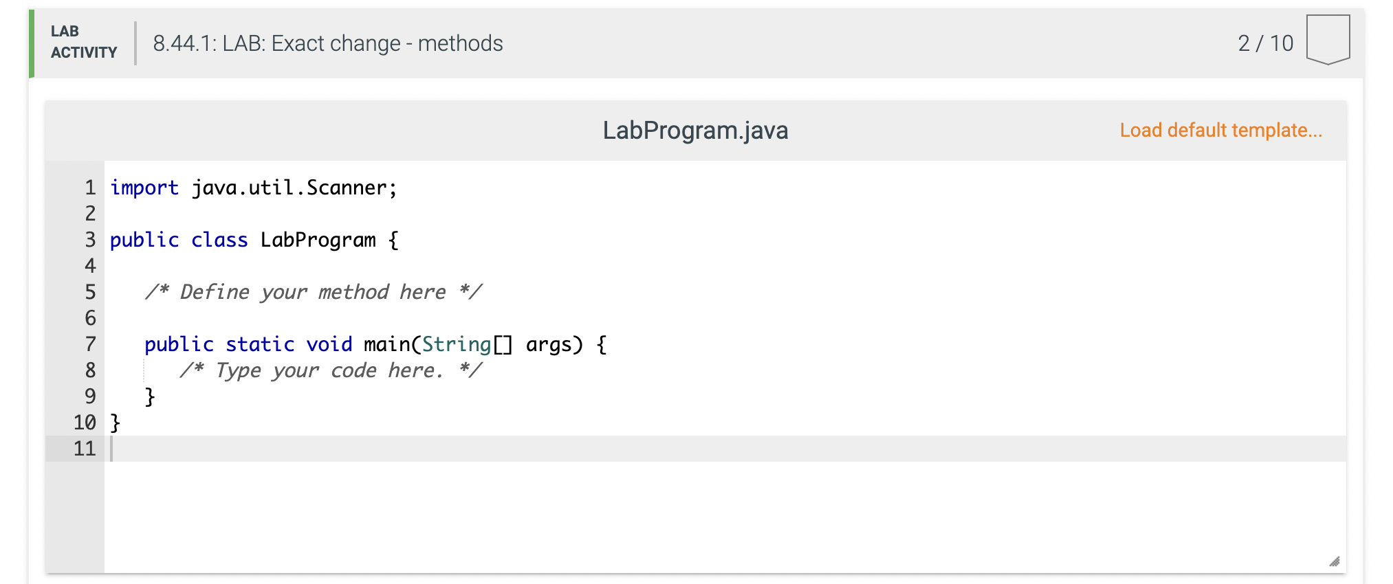 Solved Define a method called exactChange that takes the | Chegg.com
