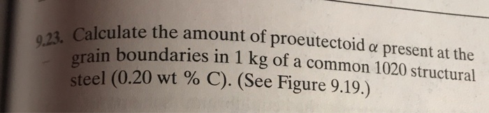 Solved late the amount of proeutectoid α present at the 1 kg | Chegg.com