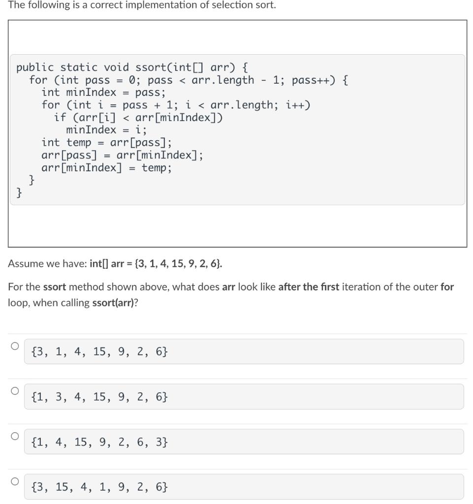 Solved The following is a correct implementation of | Chegg.com