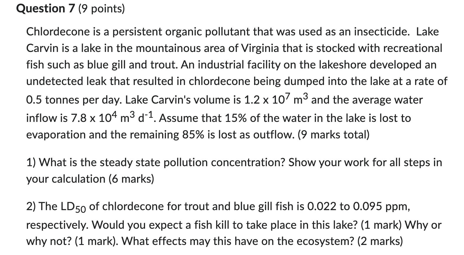 Solved Chlordecone is a persistent organic pollutant that | Chegg.com