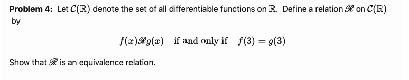 Solved Problem 4: Let C(R) denote the set of all | Chegg.com