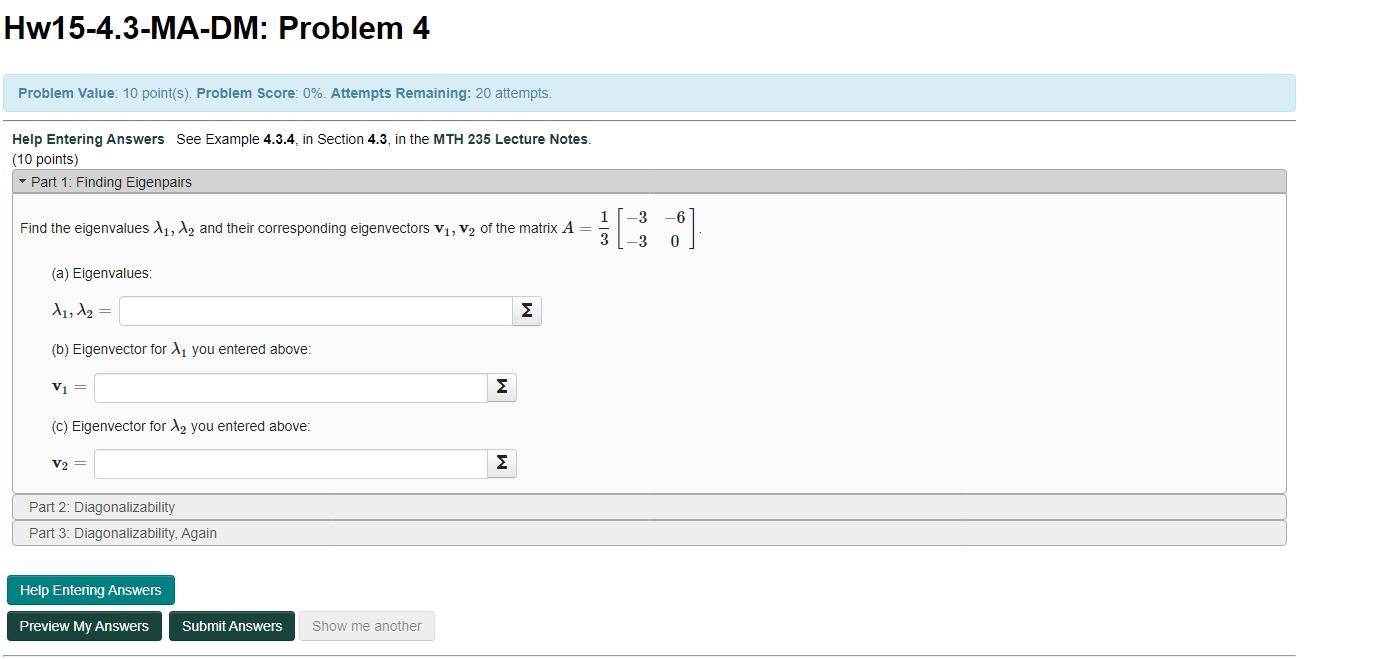 Solved Hw15-4.3-MA-DM: Problem 4 Problem Value: 10 point(s). | Chegg.com