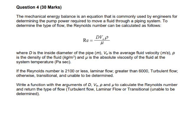 Solved The mechanical energy balance is an equation that is | Chegg.com