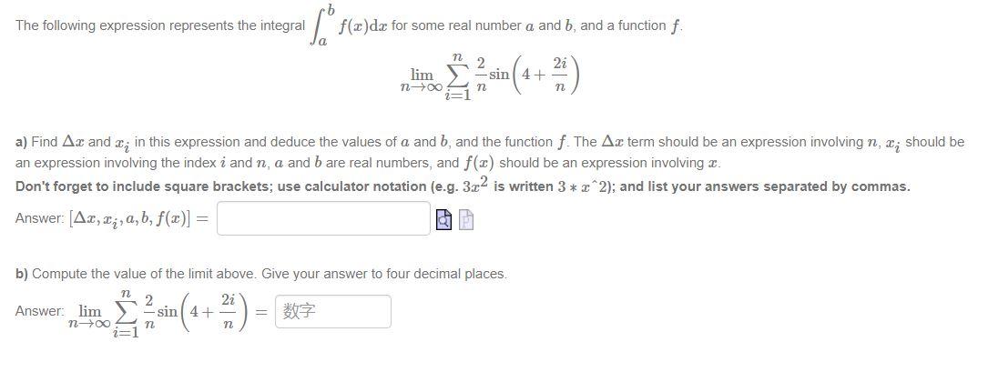 Solved The following expression represents the integral | Chegg.com