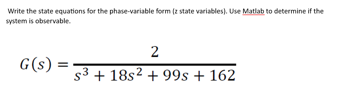 Solved Write the state equations for the phase-variable form | Chegg.com
