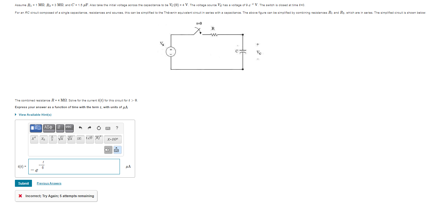 Solved Learning Goal: To analyze RC and RL circuits with | Chegg.com