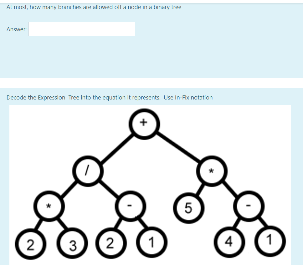 Solved At most, how many branches are allowed off a node in | Chegg.com