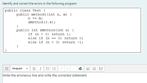 Solved Identify and correct the errors in the following | Chegg.com