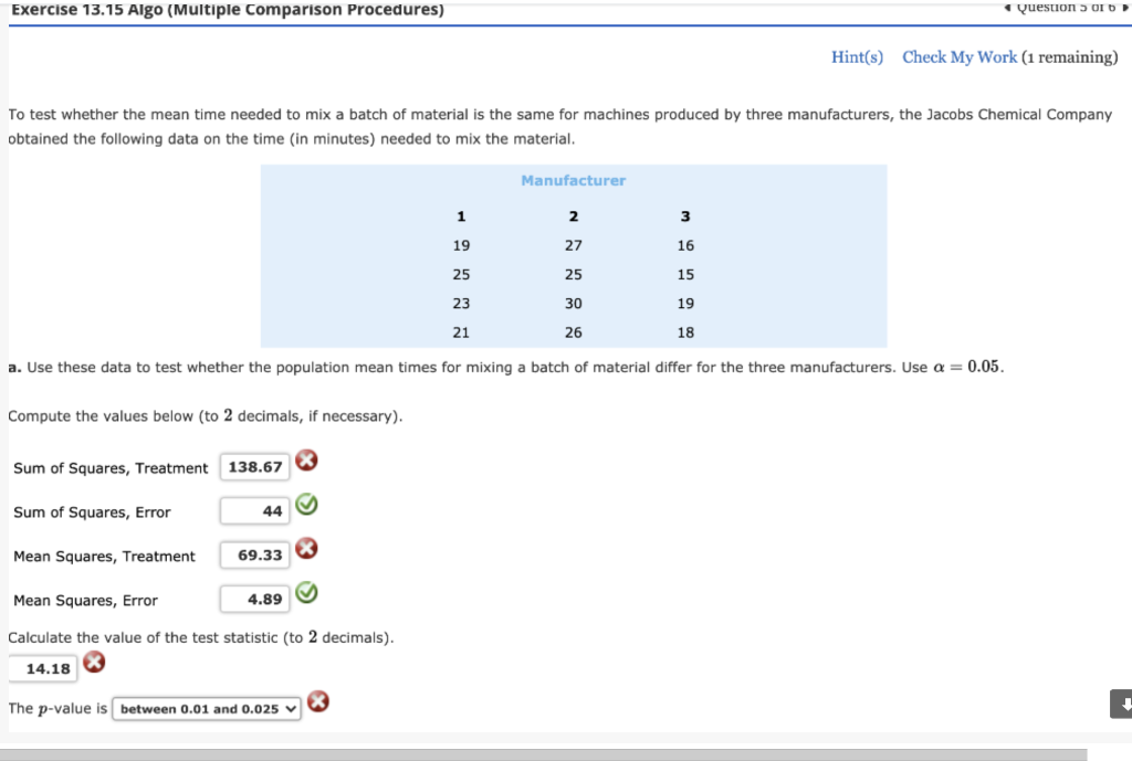 Solved Exercise 1315 Algo Multiple Comparison Procedures 