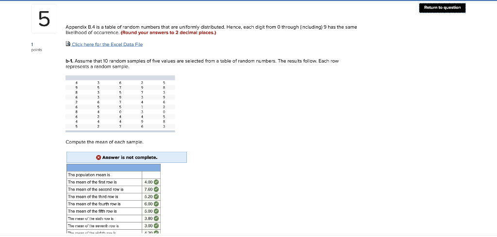Solved Return to question 5 Appendix B.4 is a table of | Chegg.com