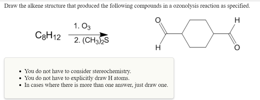 Solved Draw the alkene structure that produced the following | Chegg.com