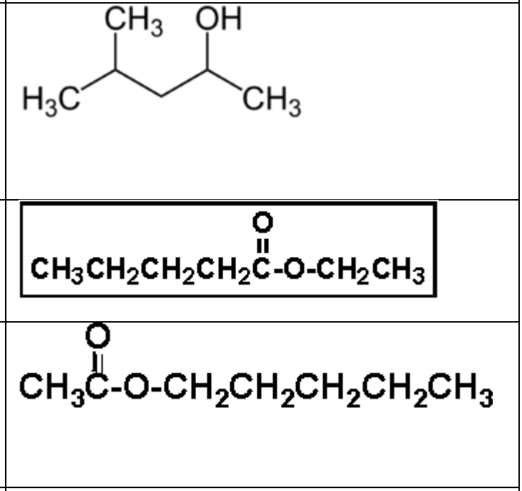 Solved name the following Alcohols and Esters structures | Chegg.com