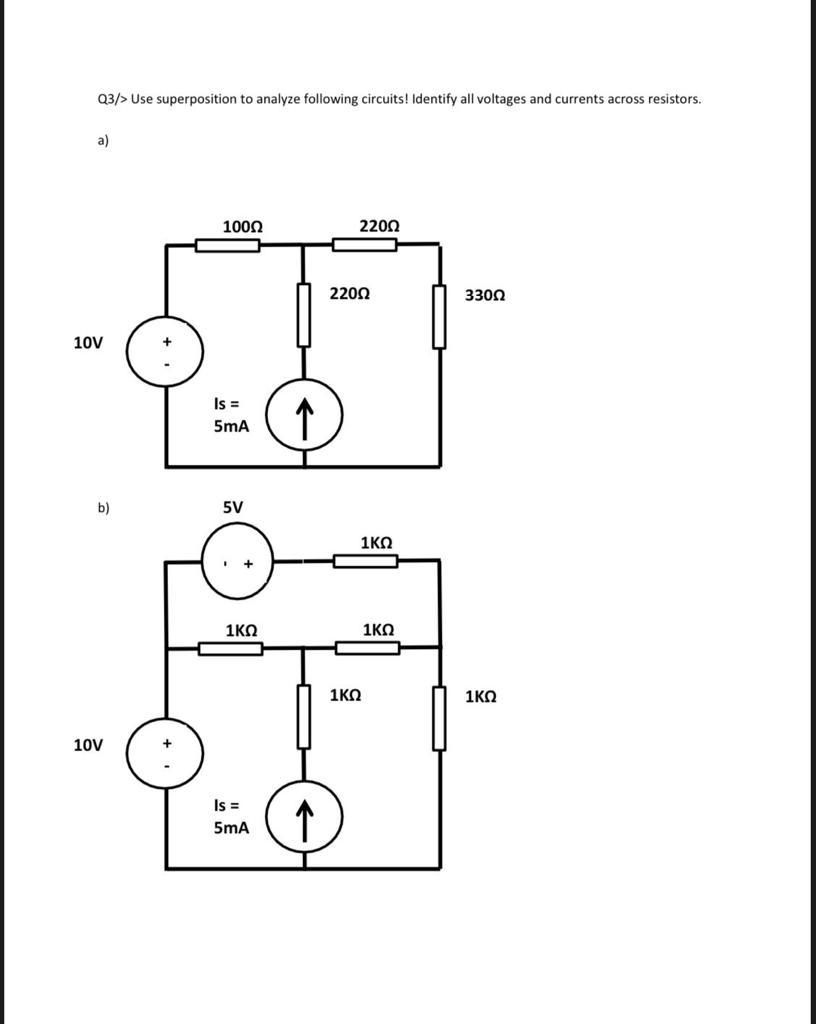 Solved Q1/> Use linearity for the next two circuits to find | Chegg.com