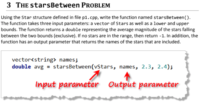 Solved 3 THE starsBetween PROBLEM Using the Star structure | Chegg.com
