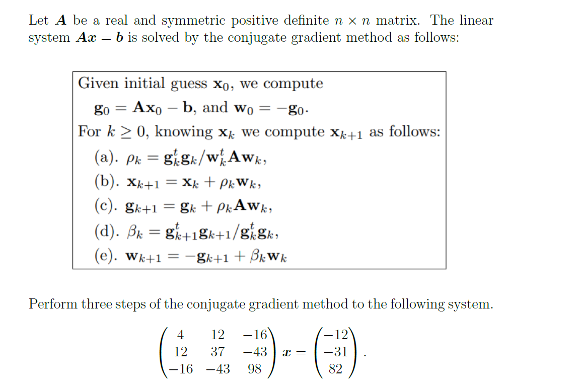 Solved the problem does not give an initial guess value for | Chegg.com