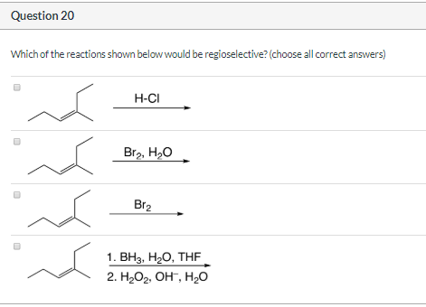 Solved Question 19 Identify the correct reactant necessary | Chegg.com