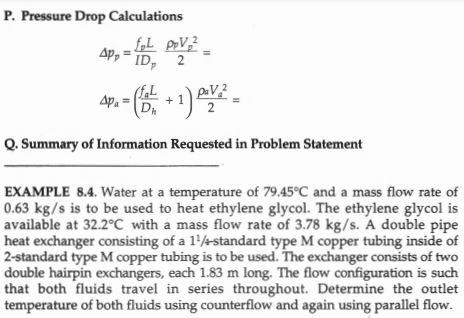 Solved P. Pressure Drop Calculations fL PPV? Ap, - ID, 2 Apa | Chegg.com