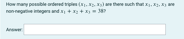 Solved How many possible ordered triples (X1, X2, X3) are | Chegg.com