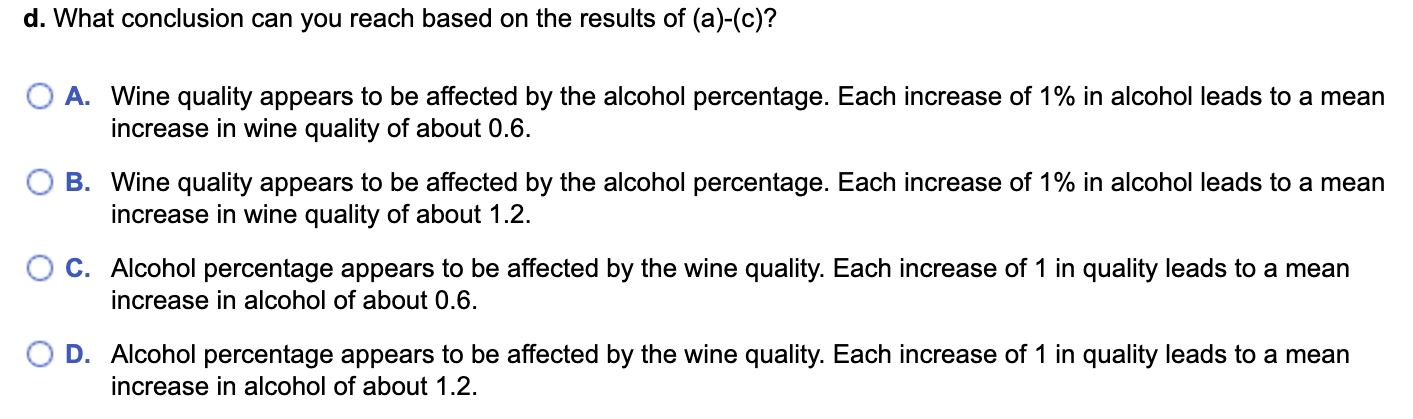 Solved \begin{tabular}{|ccc|} Wine & Alcohol Content (\%) & | Chegg.com