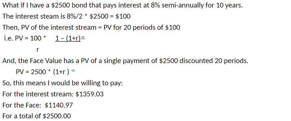 Solved I just want to know how they got the "PV of the face | Chegg.com