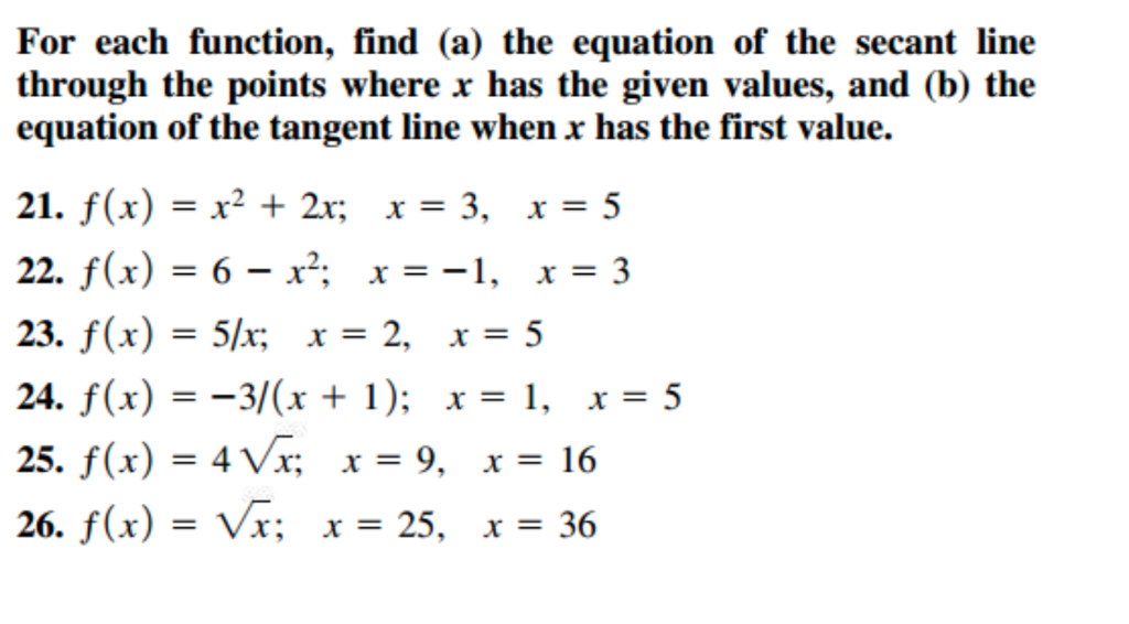 Solved For each function, find (a) the equation of the | Chegg.com