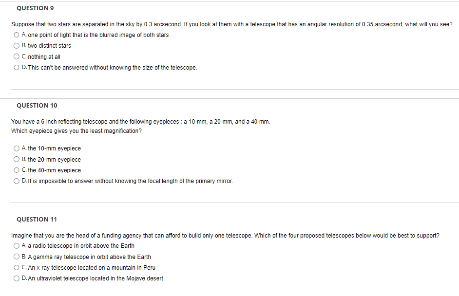 Solved Suppose That Two Stars Are Separated In The Sky By