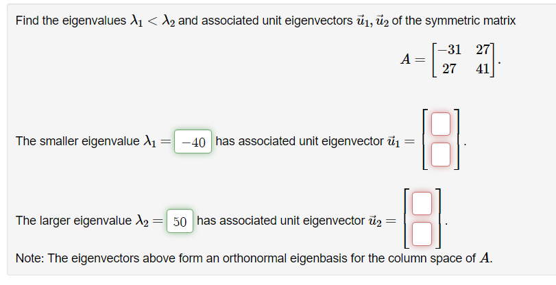 Solved Find the eigenvalues λ1