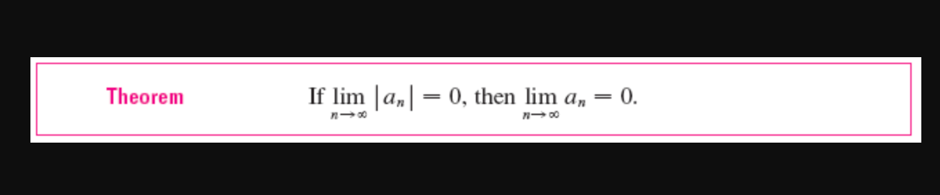 Solved limn→∞∣an∣=0, then limn→∞an=0.Definition A sequence | Chegg.com