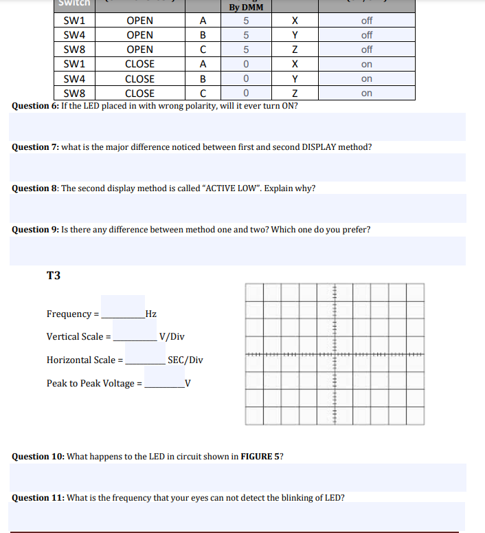 Question 6: If the LED placed in with wrong polarity, | Chegg.com