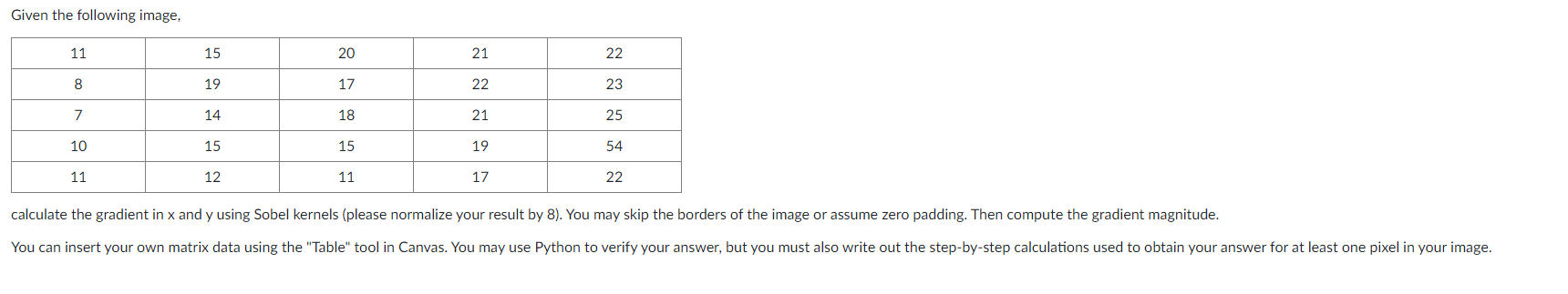 Solved Given the following image, calculate the gradient in | Chegg.com
