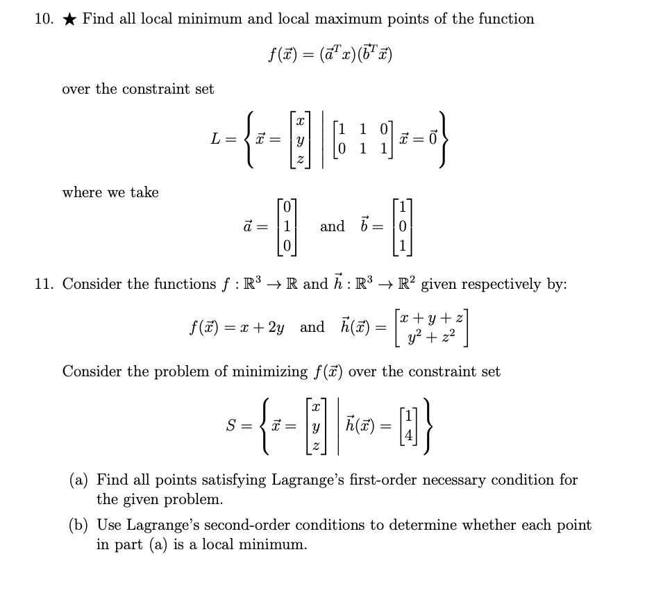 Solved 10. * Find all local minimum and local maximum points | Chegg.com