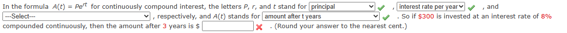 Solved In the formula A(t)=Pert for continuously compound | Chegg.com