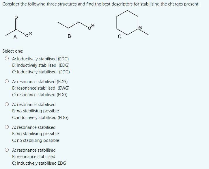 Consider the following three structures and find the | Chegg.com