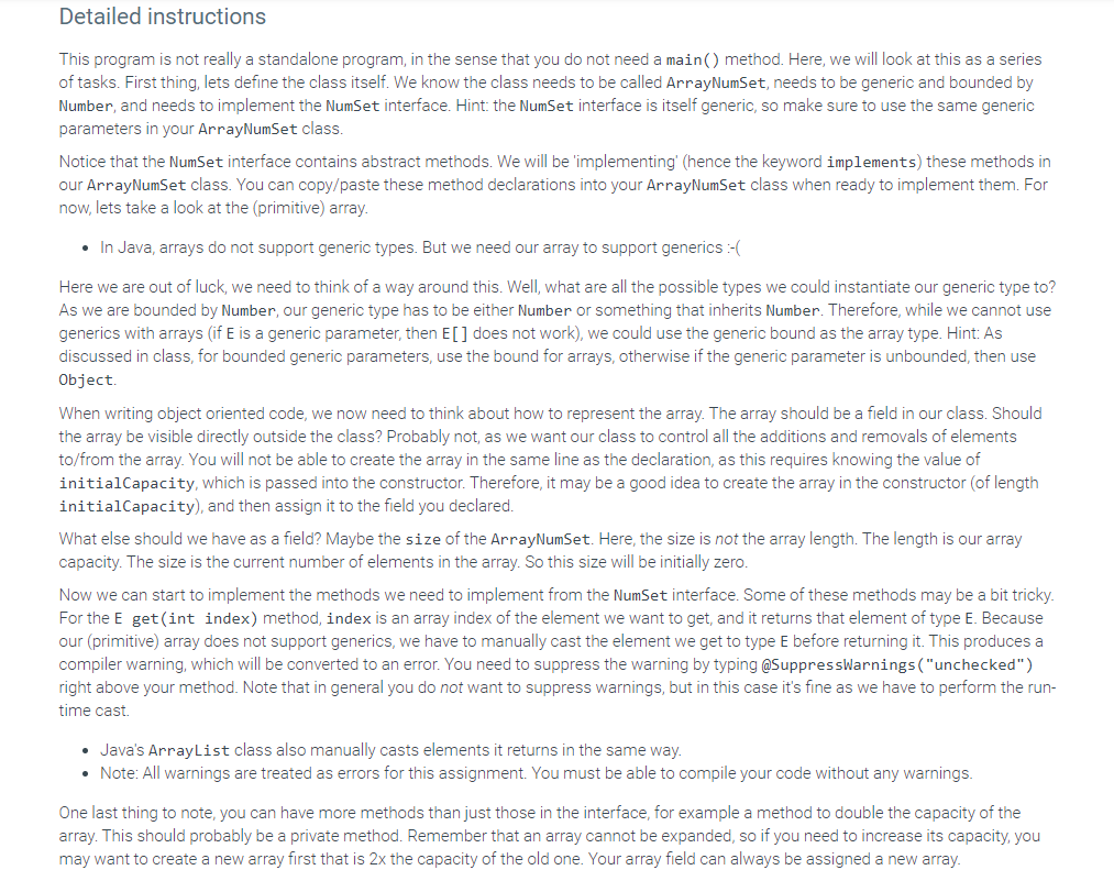 Solved In Java a common collection class is the ArrayList, | Chegg.com