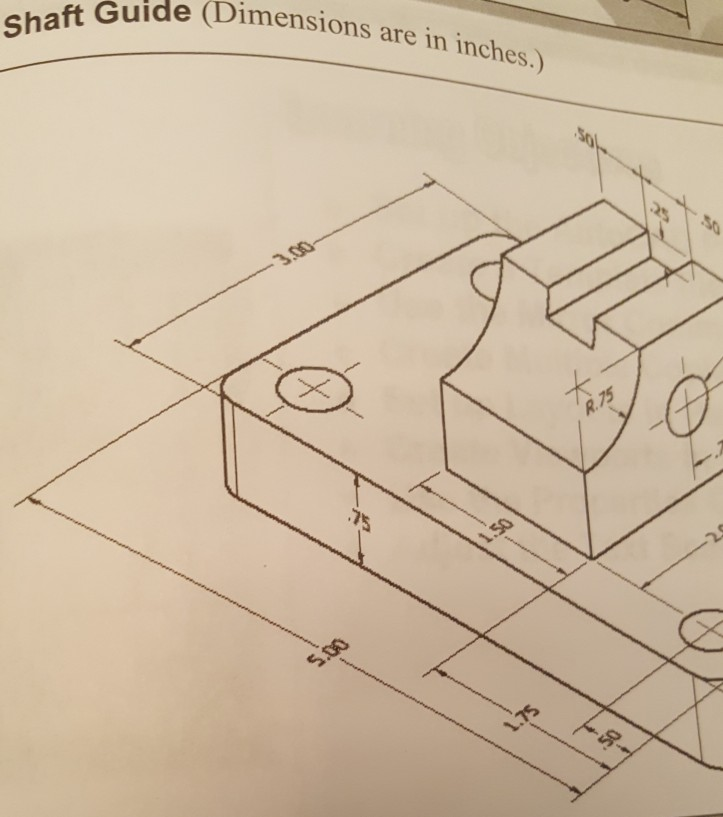 Solved oft Guide (Dimensions are in inches.) 6. Shaft Guide | Chegg.com