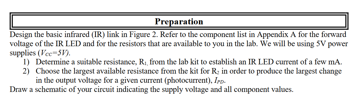 Solved Please use these values:Forward Voltage = 1.6V; IR | Chegg.com