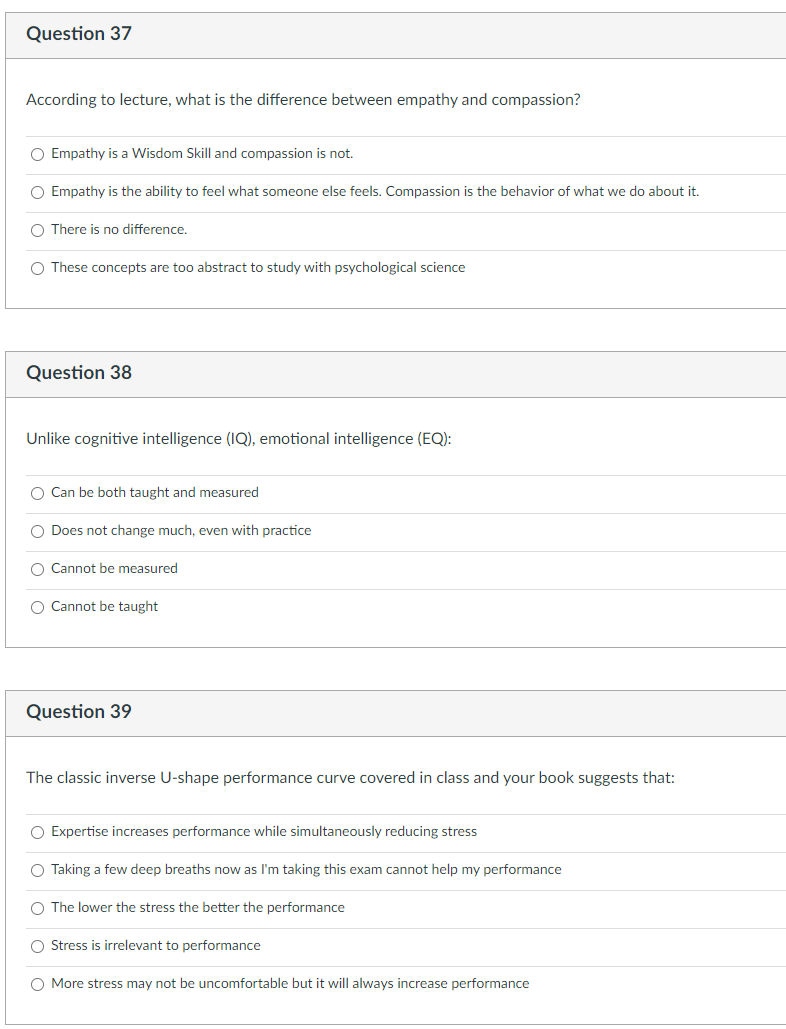 Solved Question 37 According to lecture, what is the | Chegg.com