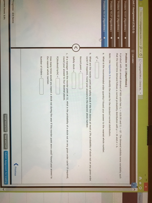 Solved n/t Problem 10-31 (Algorithmic) A product with an | Chegg.com