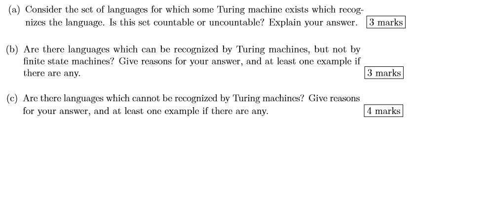 (a) Consider the set of languages for which some | Chegg.com