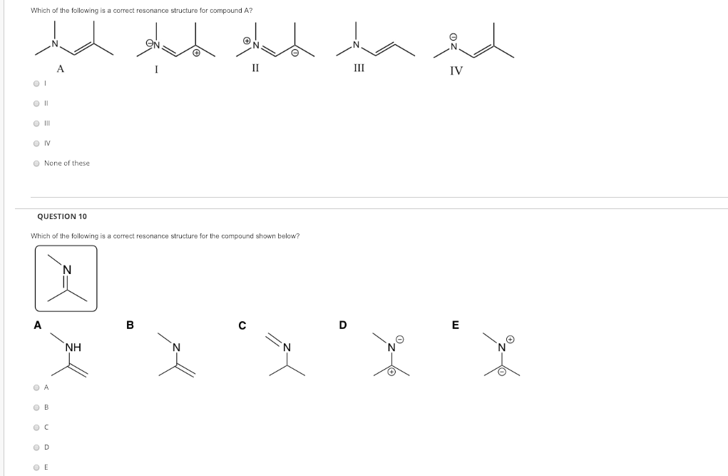 Solved Which of the following is a correct resonance | Chegg.com